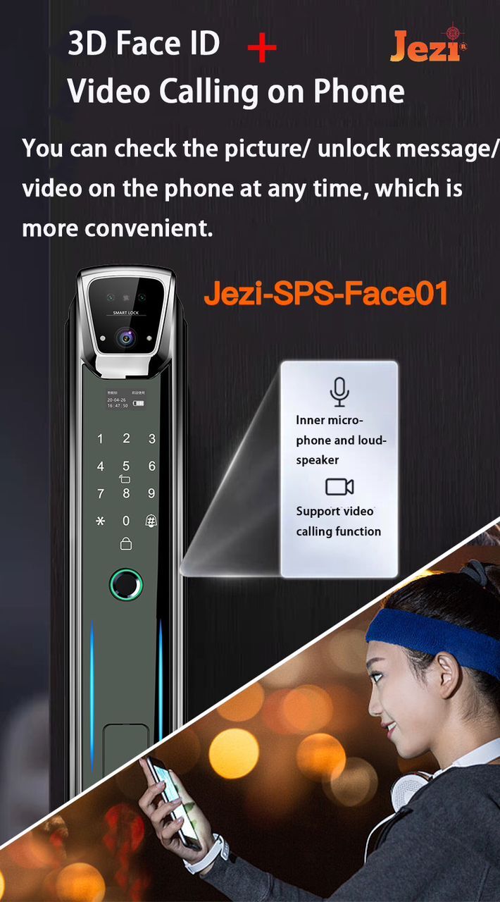 3D Face Recognition Smart Lock Jezi-SPS-Face01 – Eye Control Sdn Bhd